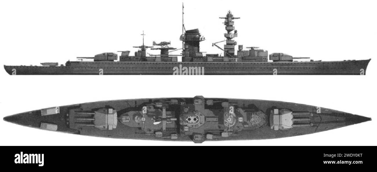 Admiral Scheer drawing Stock Photo - Alamy