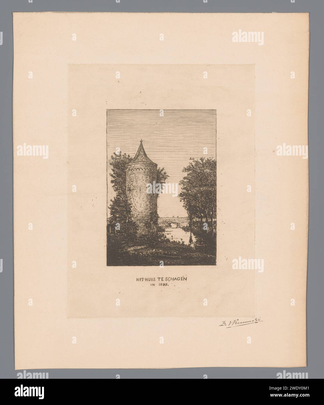 View of the House in Schagen, 1895, Jonkheer Barthold Willem Floris van ...