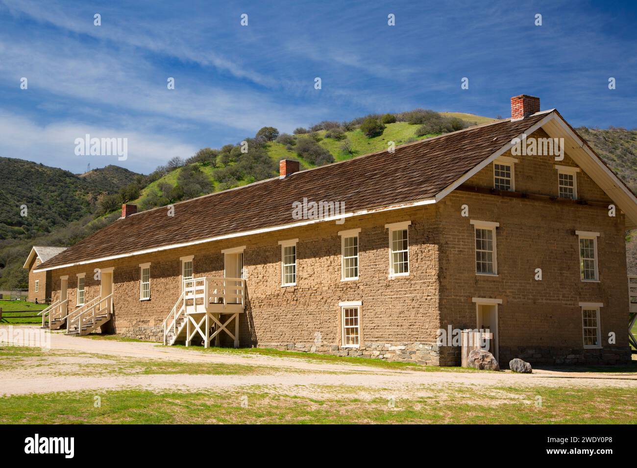 Barracks, Fort Tejon State Historic Park, California Stock Photo - Alamy