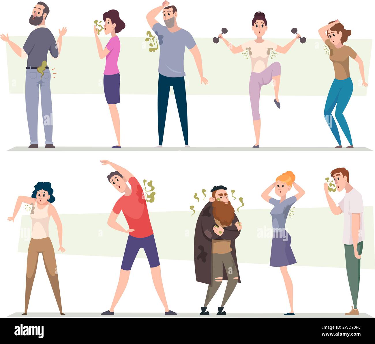 Hyperhidrosis woman Stock Vector Images - Alamy