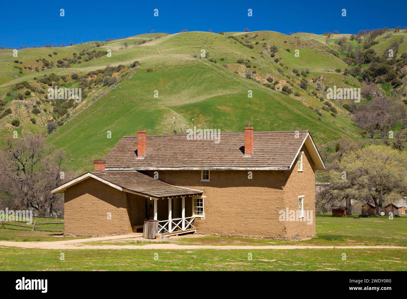 Officers' Quarters, Fort Tejon State Historic Park, California Stock ...