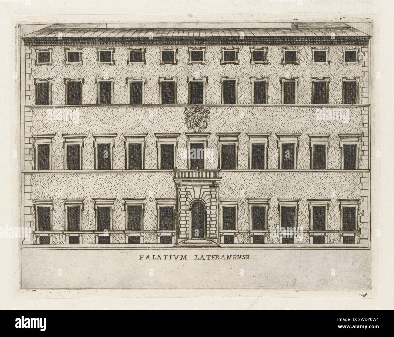 Façade of the Lateran Palace in Rome, Giacomo Lauro, After Domenico ...