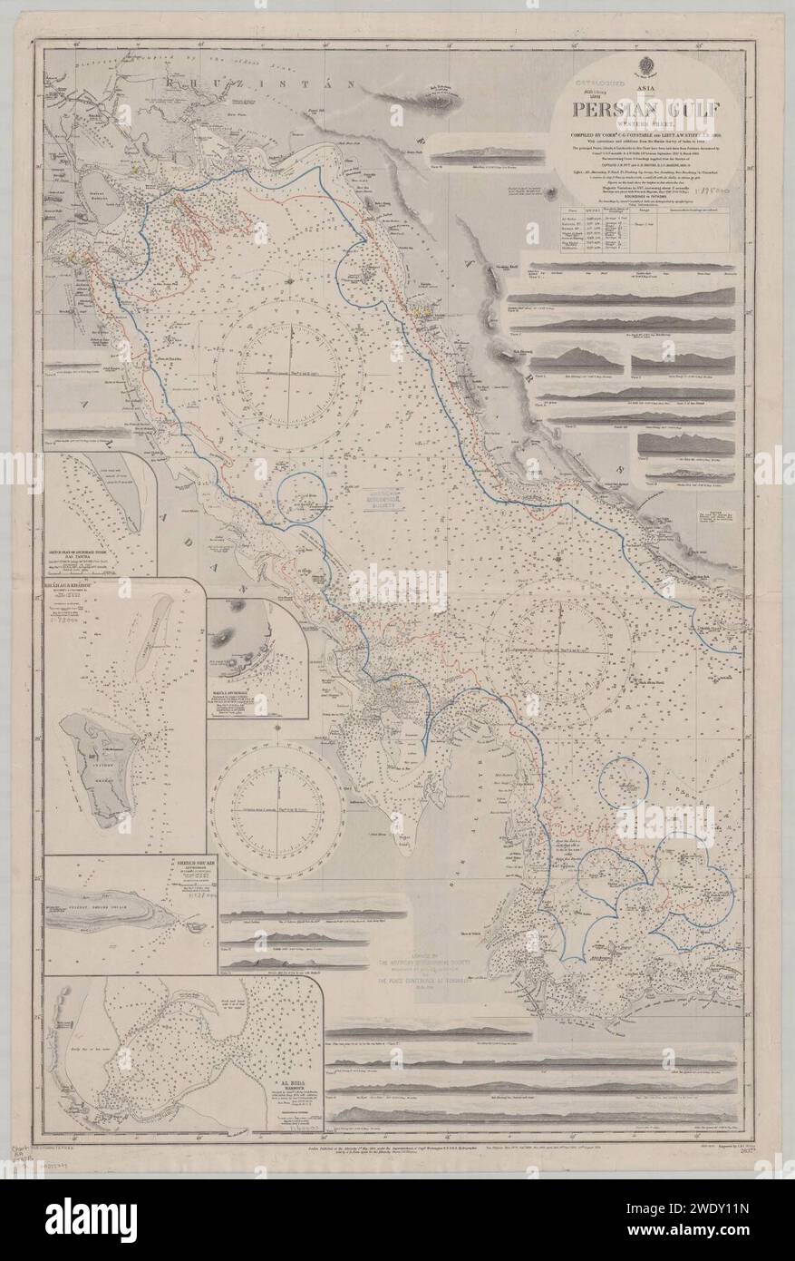 Admiralty Chart No 2837b Navy map of the Persian Gulf western sheet ...