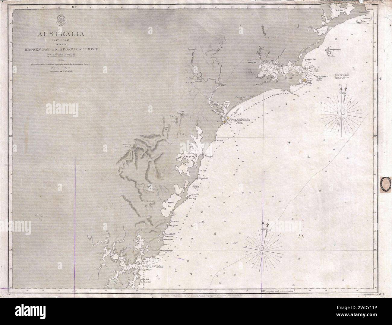 Admiralty Chart No 2144 Australia East Coast Sheet IV Broken Bay to ...