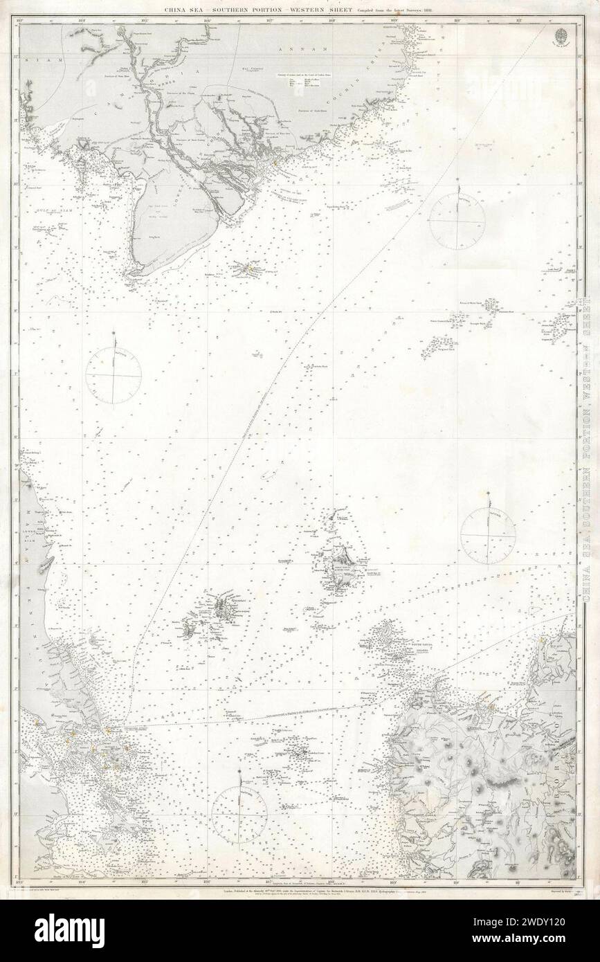 Admiralty Chart No 2660a China Sea, Southern Portion, Western Sheet ...