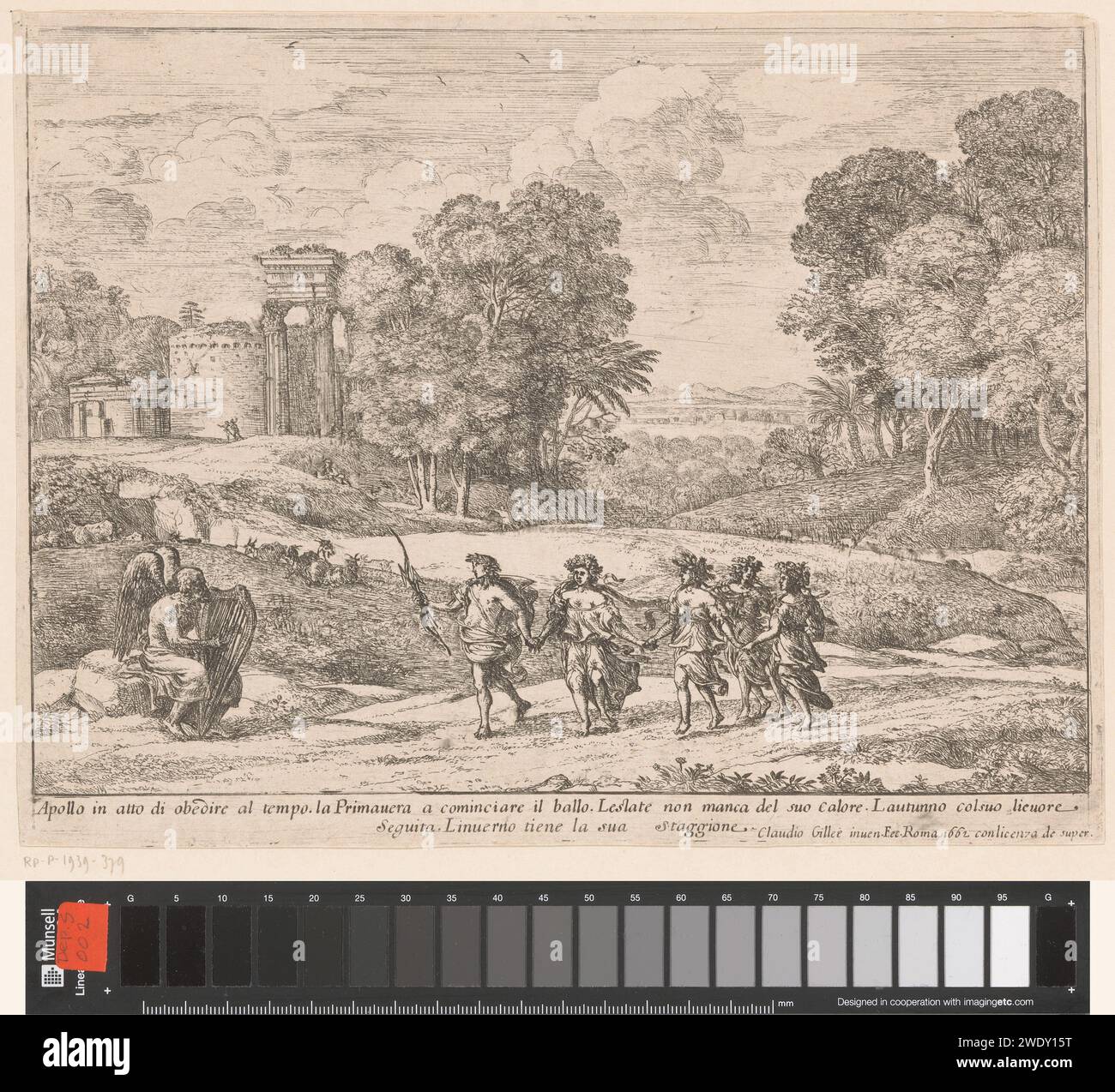 Time, Apollo and the four seasons, Claude Lorrain, 1662 print Time ...