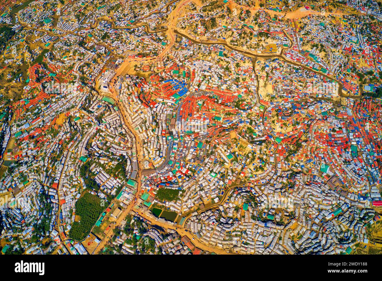 Bangladesh refugee camp aerial hi-res stock photography and images - Alamy