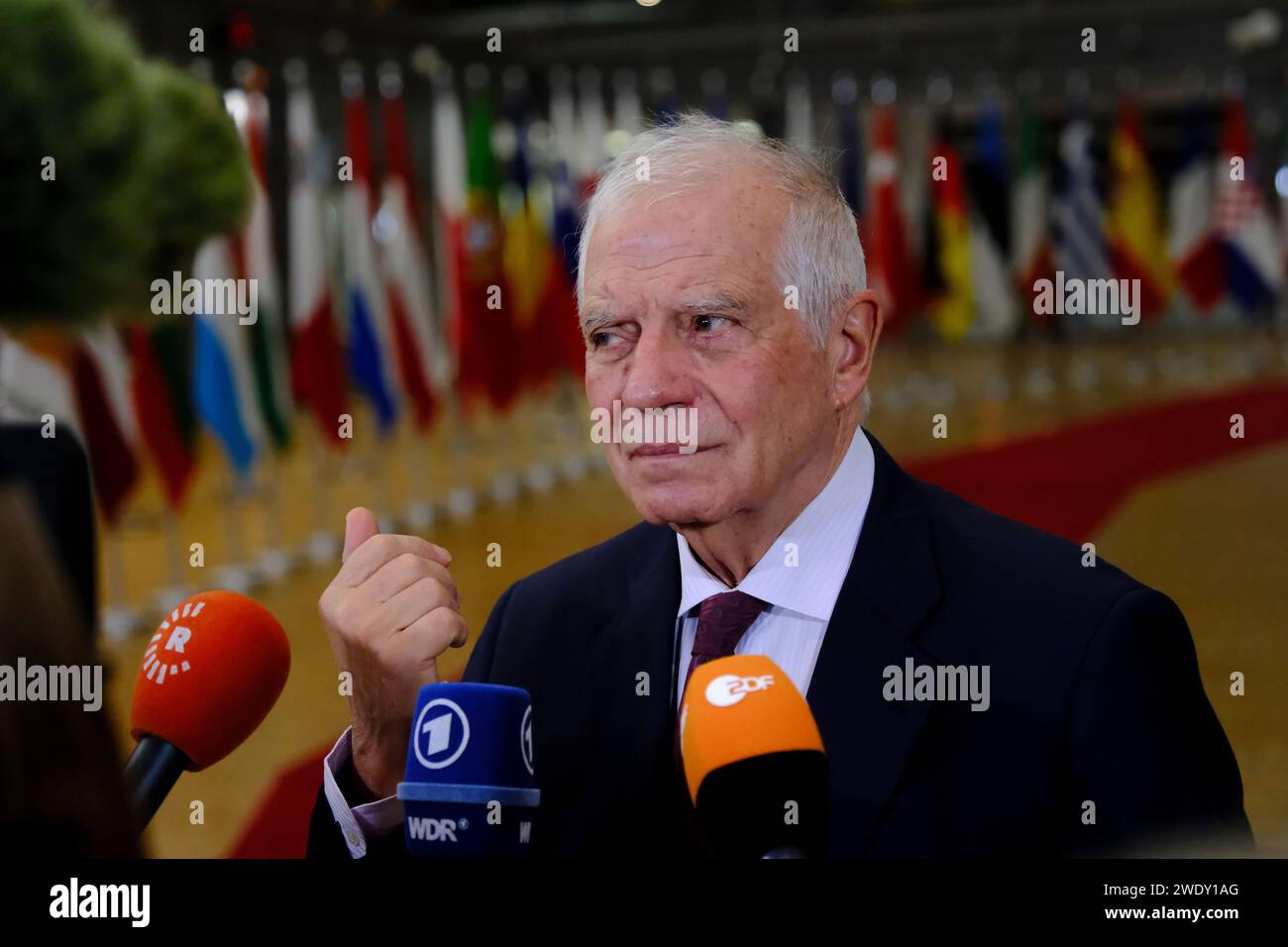 Brussels, Belgium. 22nd Jan, 2024. HRVP Josep BORRELL FONTELLES arrives ...