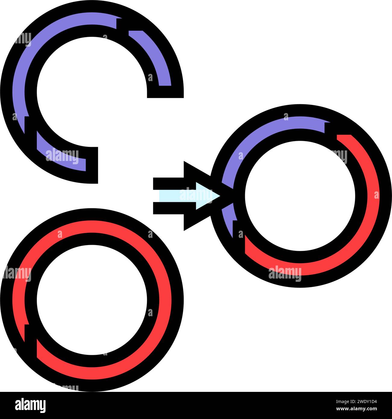 protein synthesis cryptogenetics color icon vector illustration Stock ...