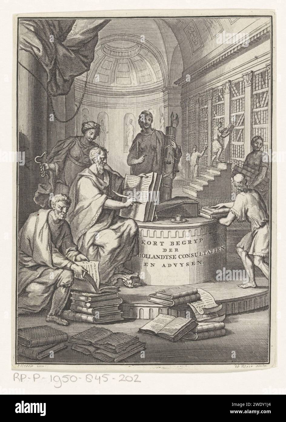 Allegorical representation with personification of justice and lawyers ...