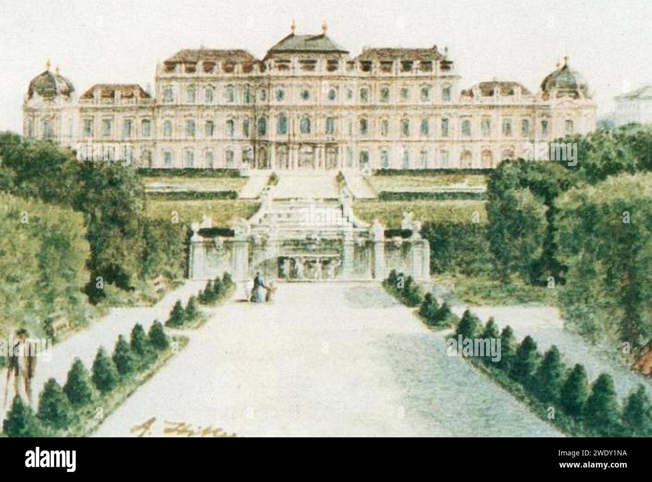 Adolf Hitler - Schloss Belvedere (cropped Stock Photo - Alamy