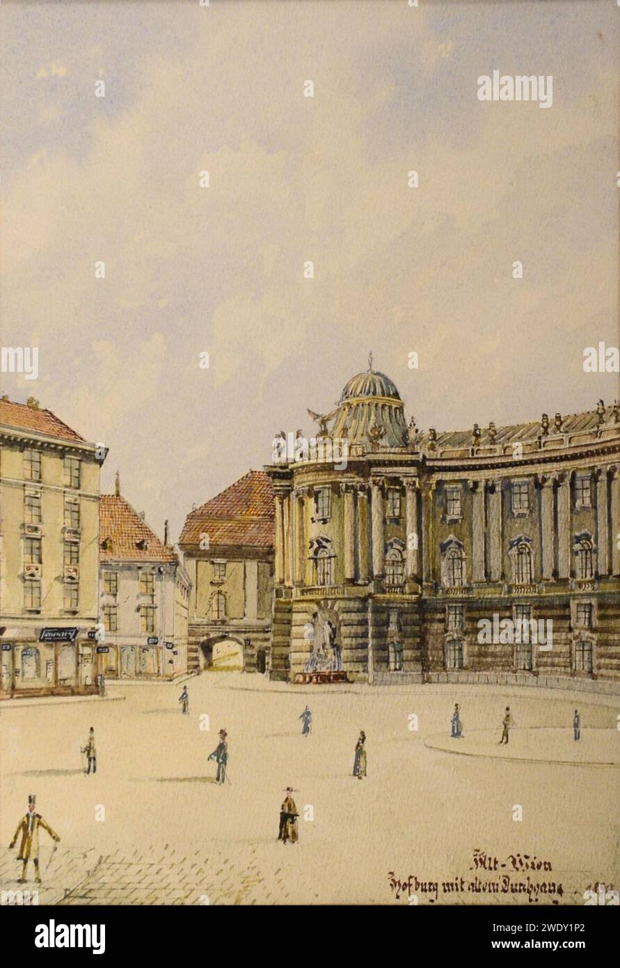 Adolf Hitler - Old Vienna-Hofburg With Old Passage Way (1890 Stock ...