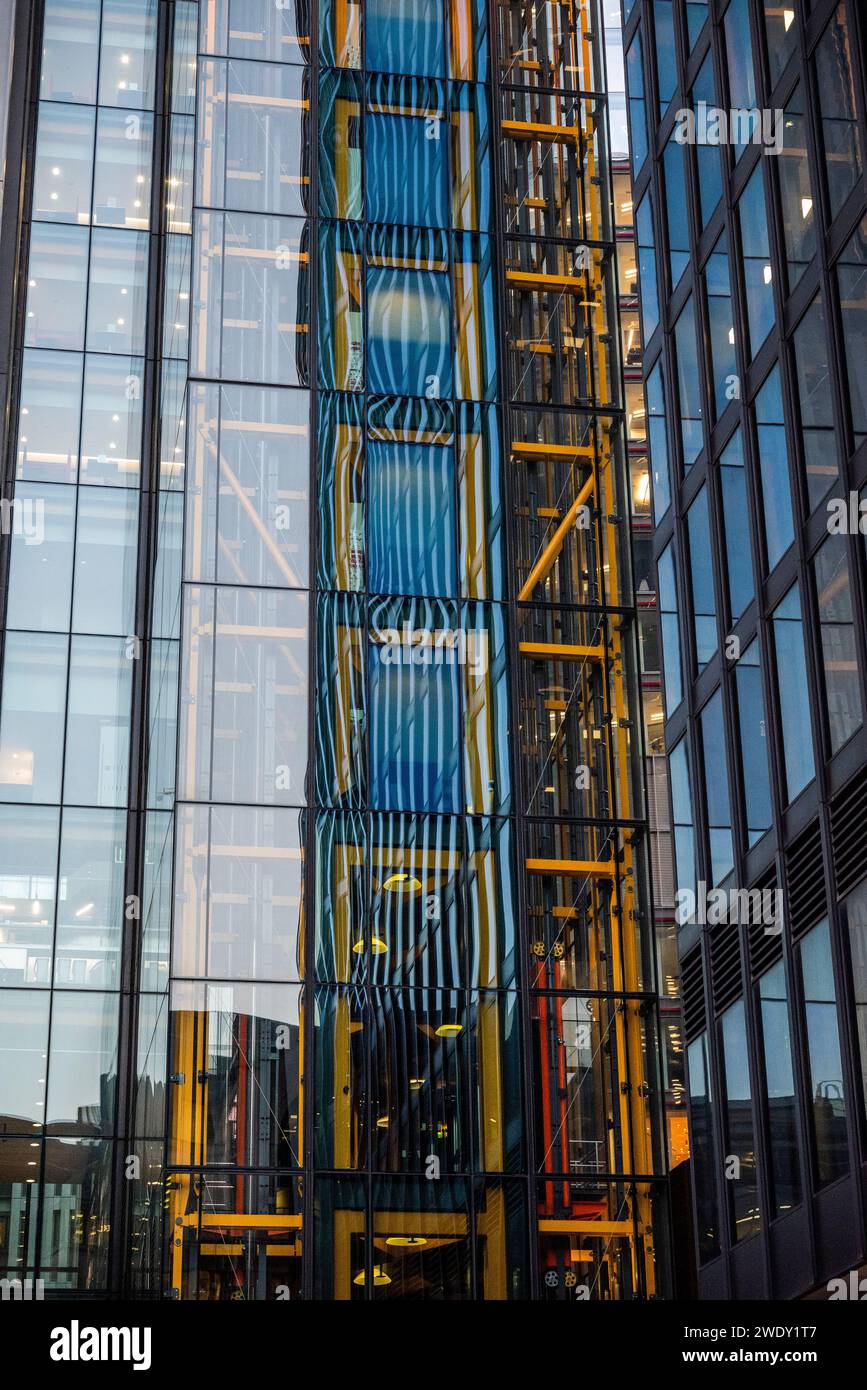 Detail of Leadenhall Building, a commercial skyscraper in the City of ...