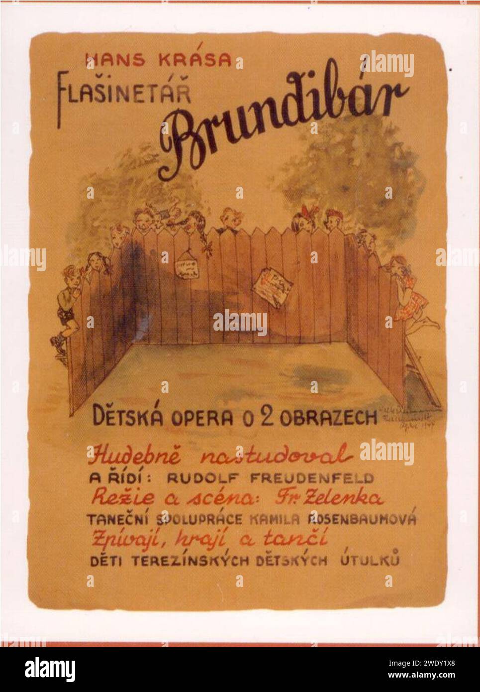 Adolf Hoffmeister, Hans Krása- Brundibár, Plakát Františka Zelenky ...
