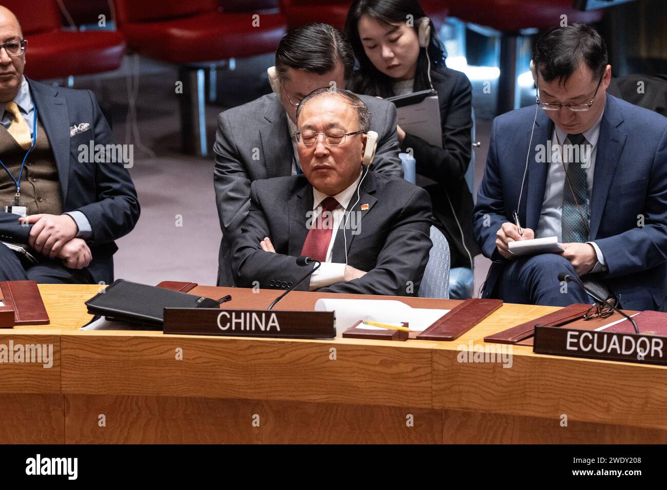 Chinese Ambassador Zhang Jun attends SC meeting on threats to ...
