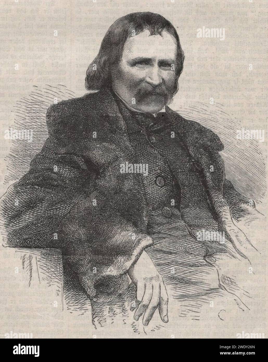 Adolf Neumann - Porträt Wilhelm von Kaulbach, 1868 Stock Photo - Alamy