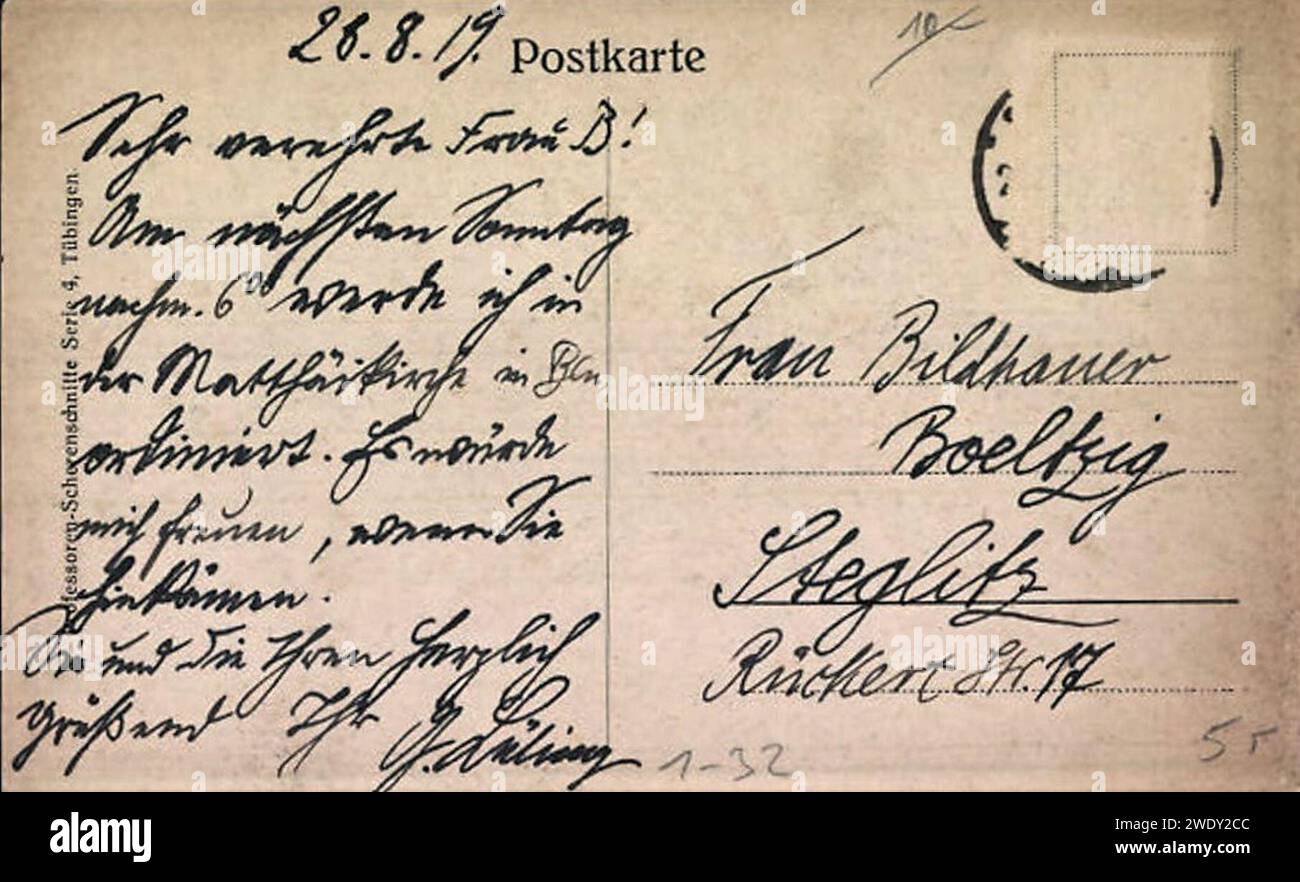 Adolf Schlatter, Scherenschnitt von G Lüling (AK PSS 4 1919) R Stock ...