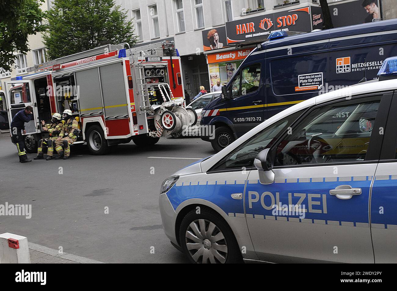 Berlin - Germany 12 August 2016- Berlin police and firefighters in ...