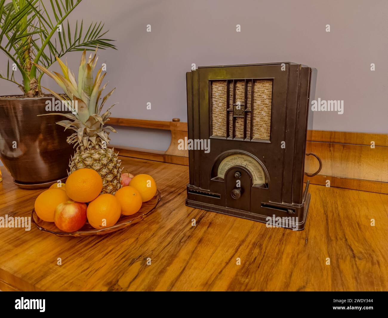 Antique old vintage art deco radio from the 1920's on art deco style ...