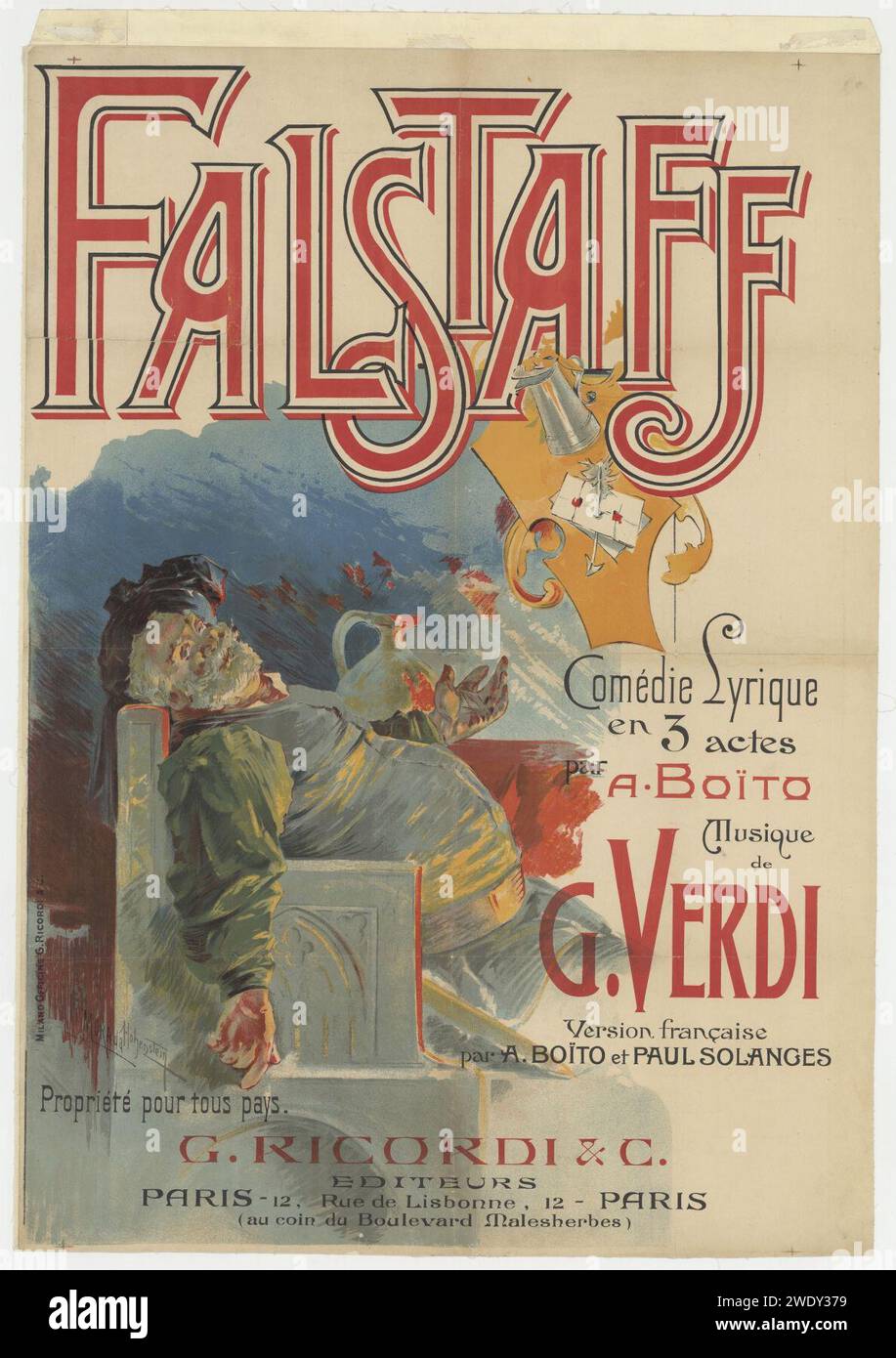 Adolfo Hohenstein - Poster for first French production of Giuseppe ...