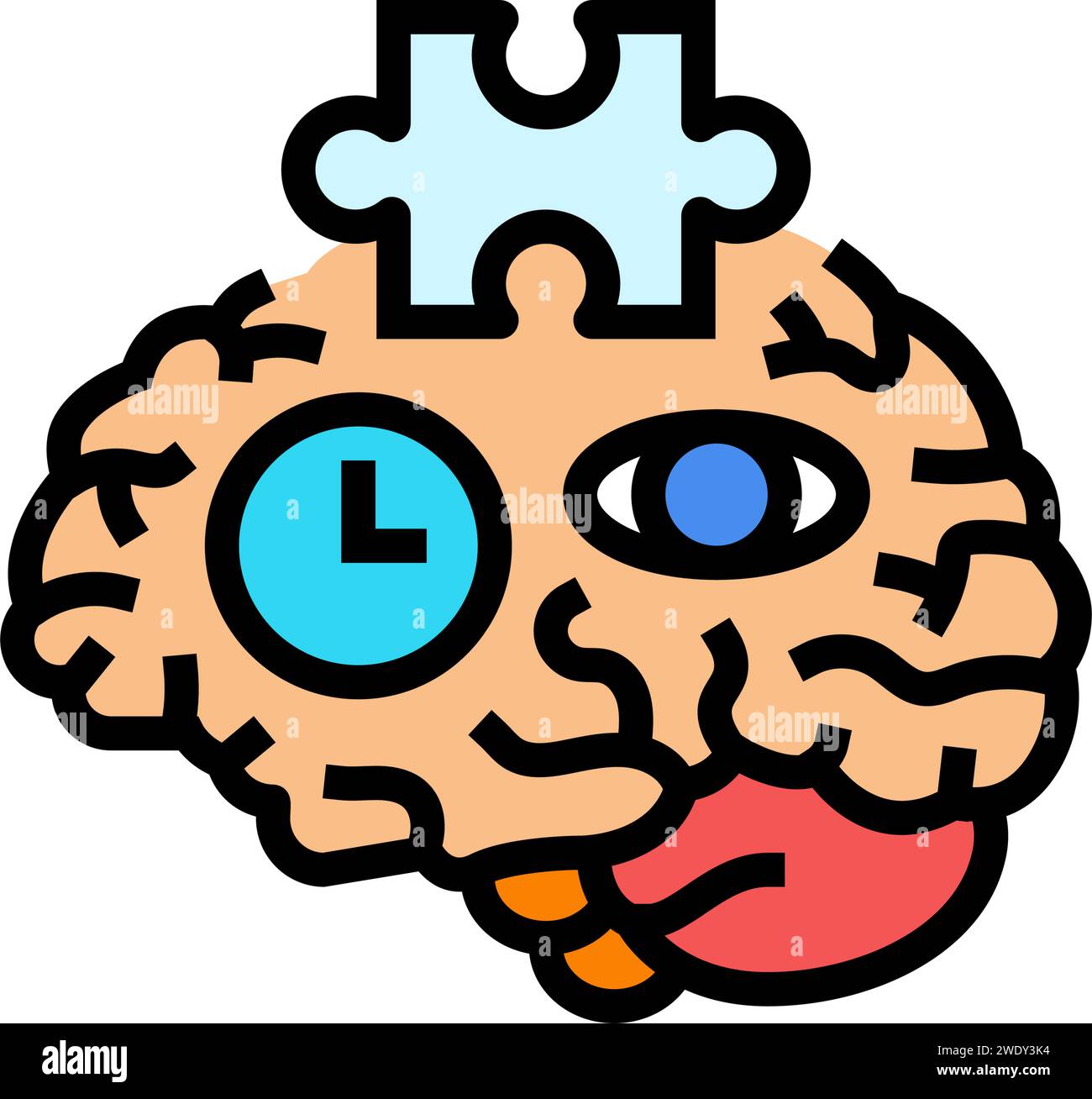 cognitive skills neuroscience neurology color icon vector illustration Stock Vector Image & Art ...