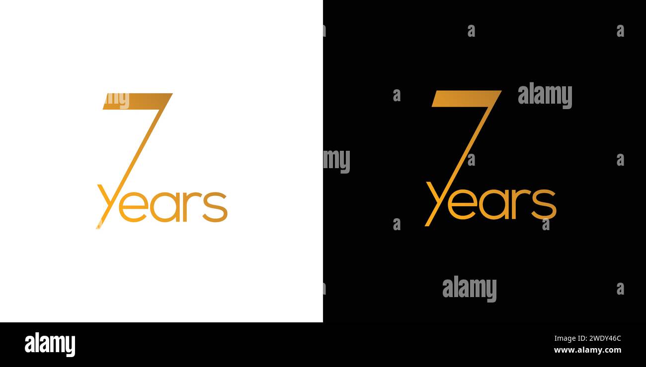 7 years birthday logo hi-res stock photography and images - Alamy