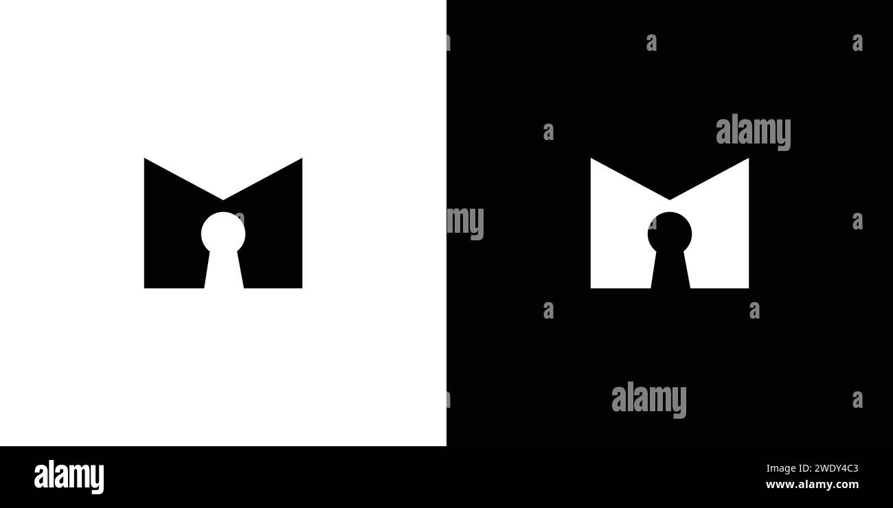 The initial M key logo design is simple and unique Stock Vector Image ...