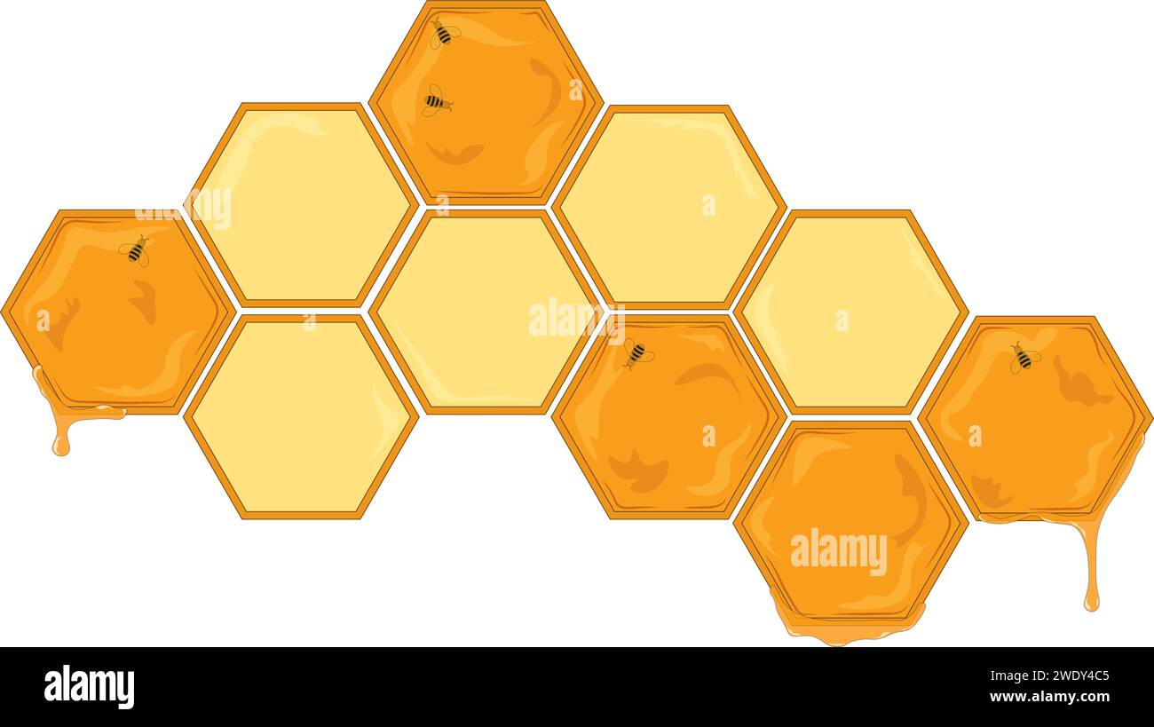 Hexagonal honeycomb Stock Vector Images - Alamy