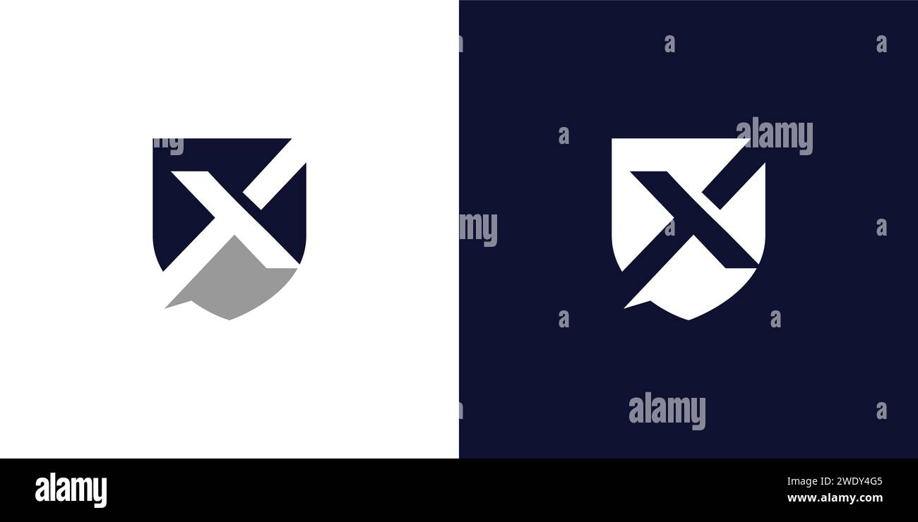 The security X logo design is bold and strong 2 Stock Vector Image ...