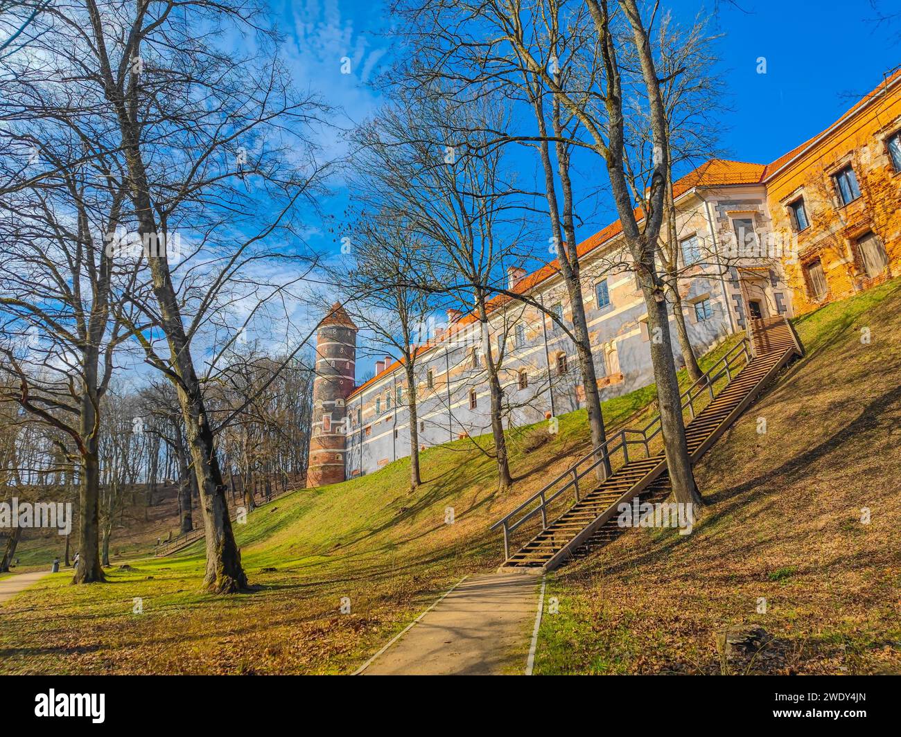 Panemune castle in Lithuania. The initial hill fort of the Teutonic ...