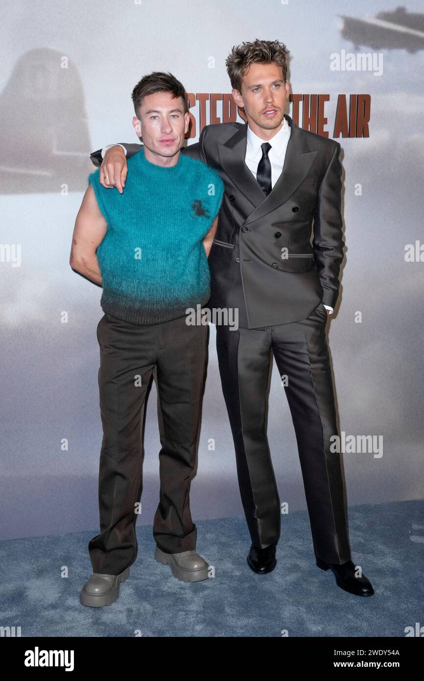 Barry Keoghan, left, and Austin Butler pose for photographers upon ...