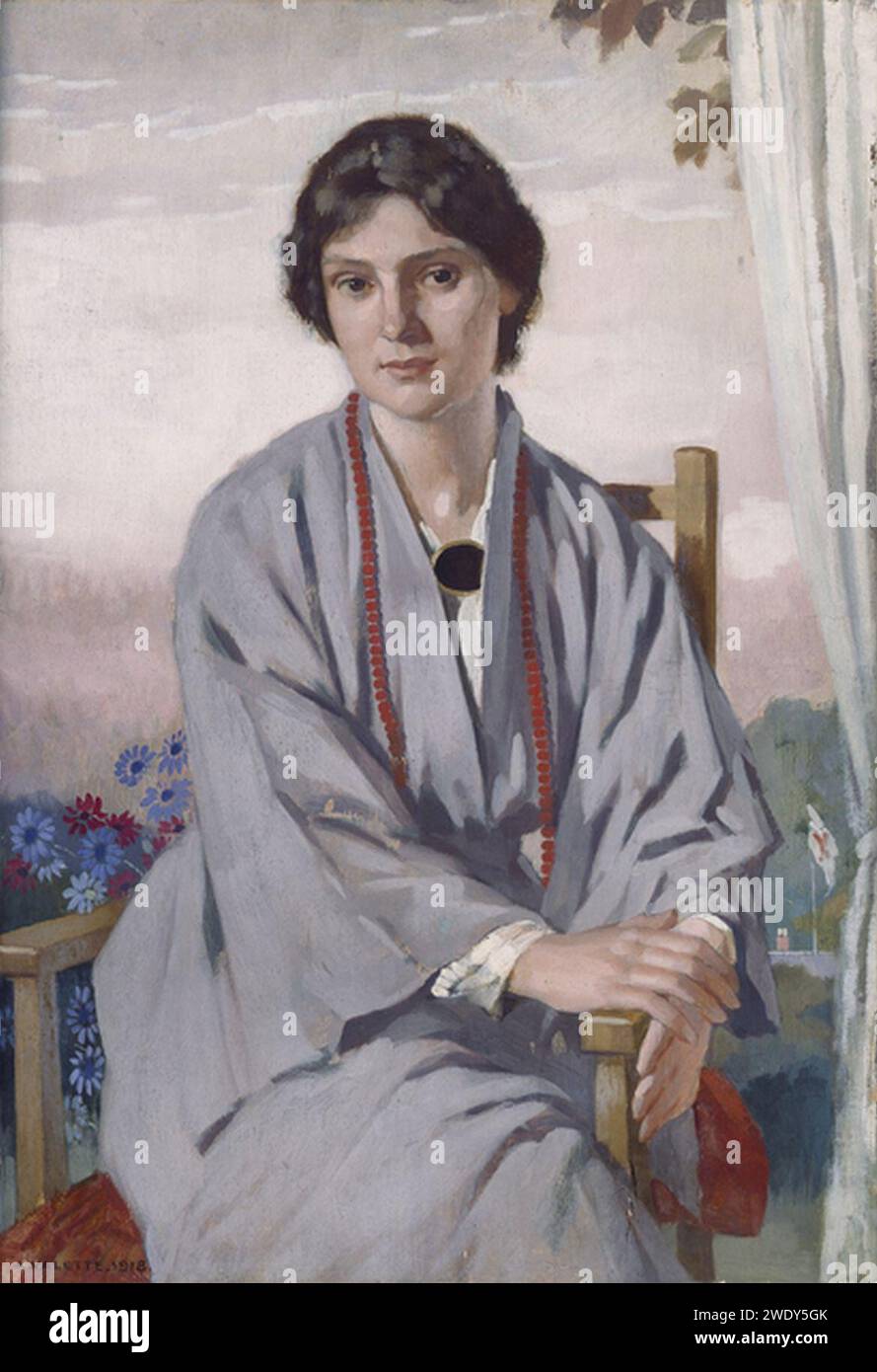 Adolphe Valette Portrait of May Aimee Smith Stock Photo - Alamy