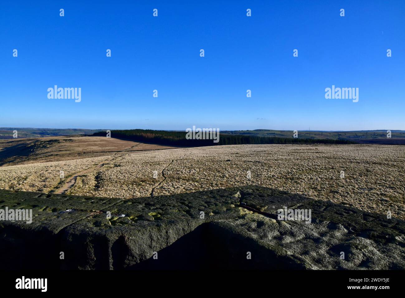 View from Stoodley Pike Monument Stock Photo - Alamy
