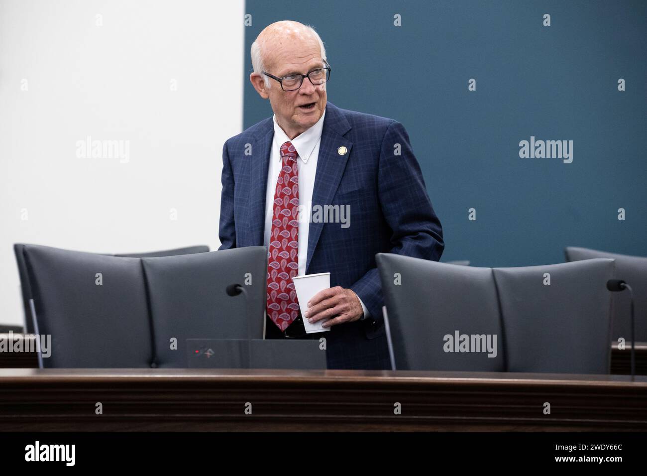 Florida State Sen. Dennis Baxley is seen during a hearing at the ...