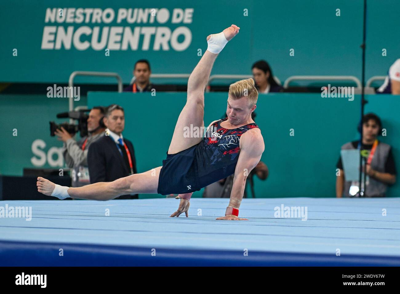 Santiago, Chile, October 23, 2023, Cameron Bock (USA) during Gymnastics ...
