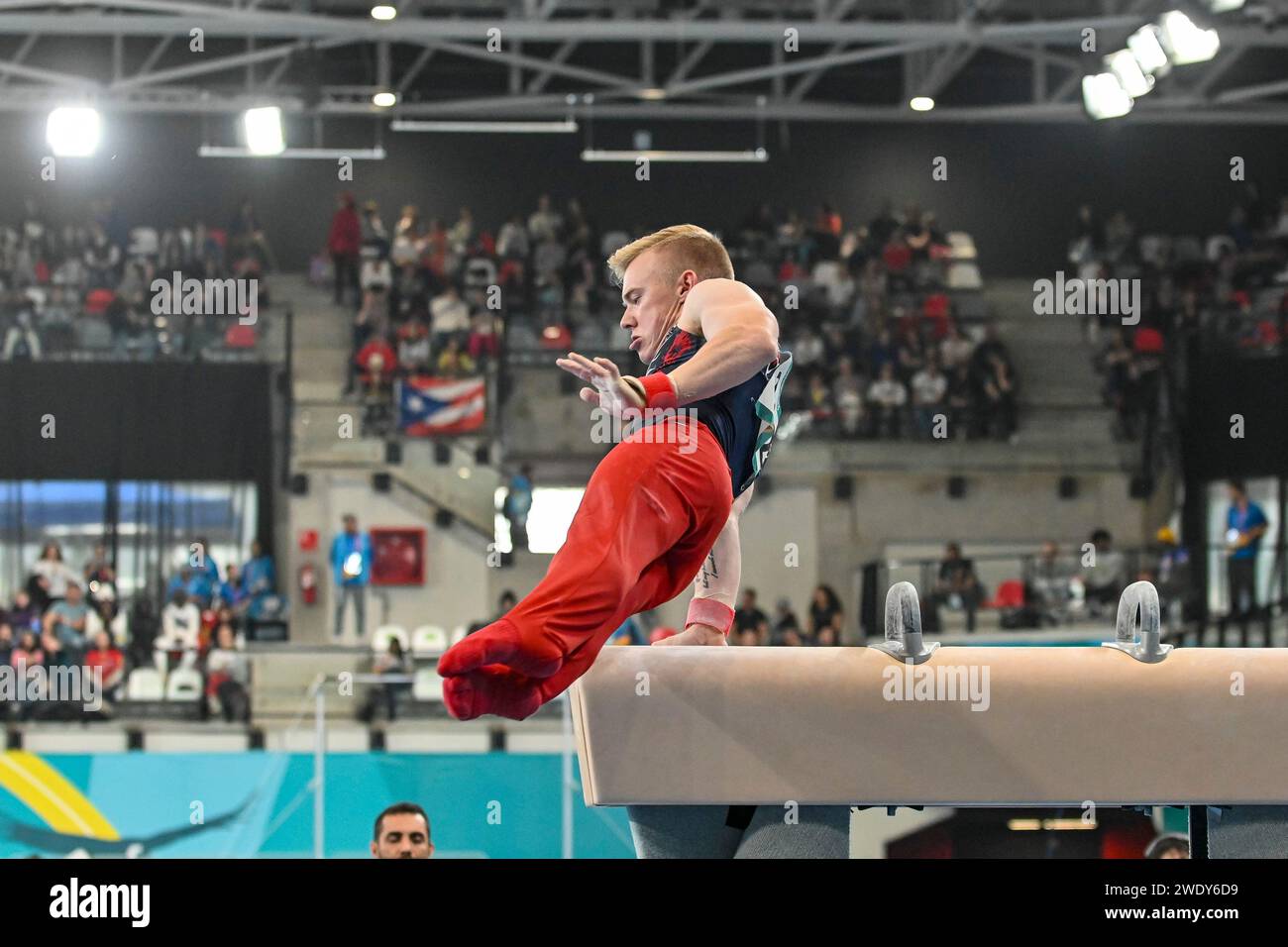 Santiago, Chile, October 23, 2023, Cameron Bock (USA) during Gymnastics ...
