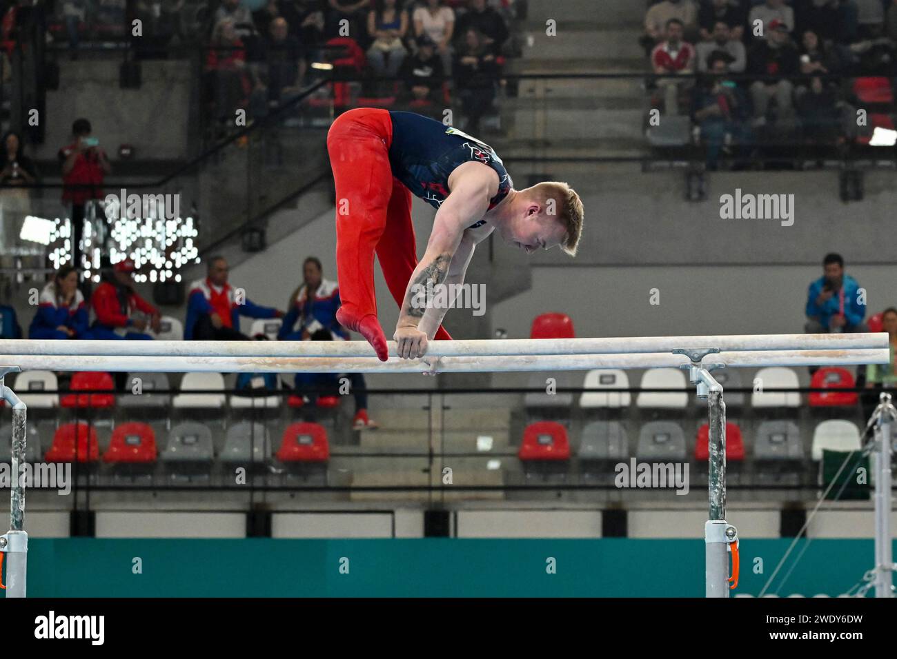 Santiago, Chile, October 23, 2023, Cameron Bock (USA) during Gymnastics ...