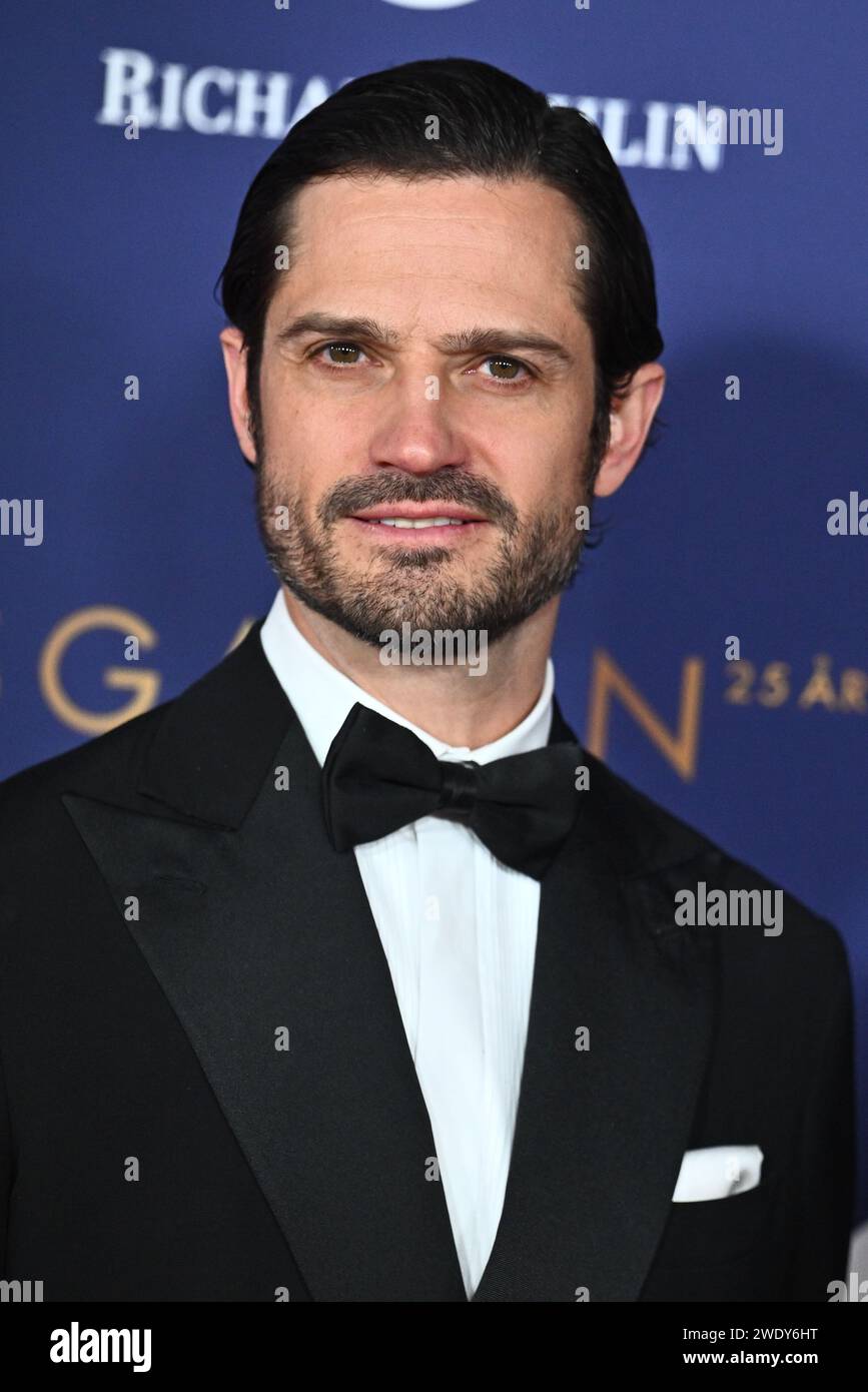 STOCKHOLM, SWEDEN 20240122Prince Carl Philip arrives on the red carpet ...