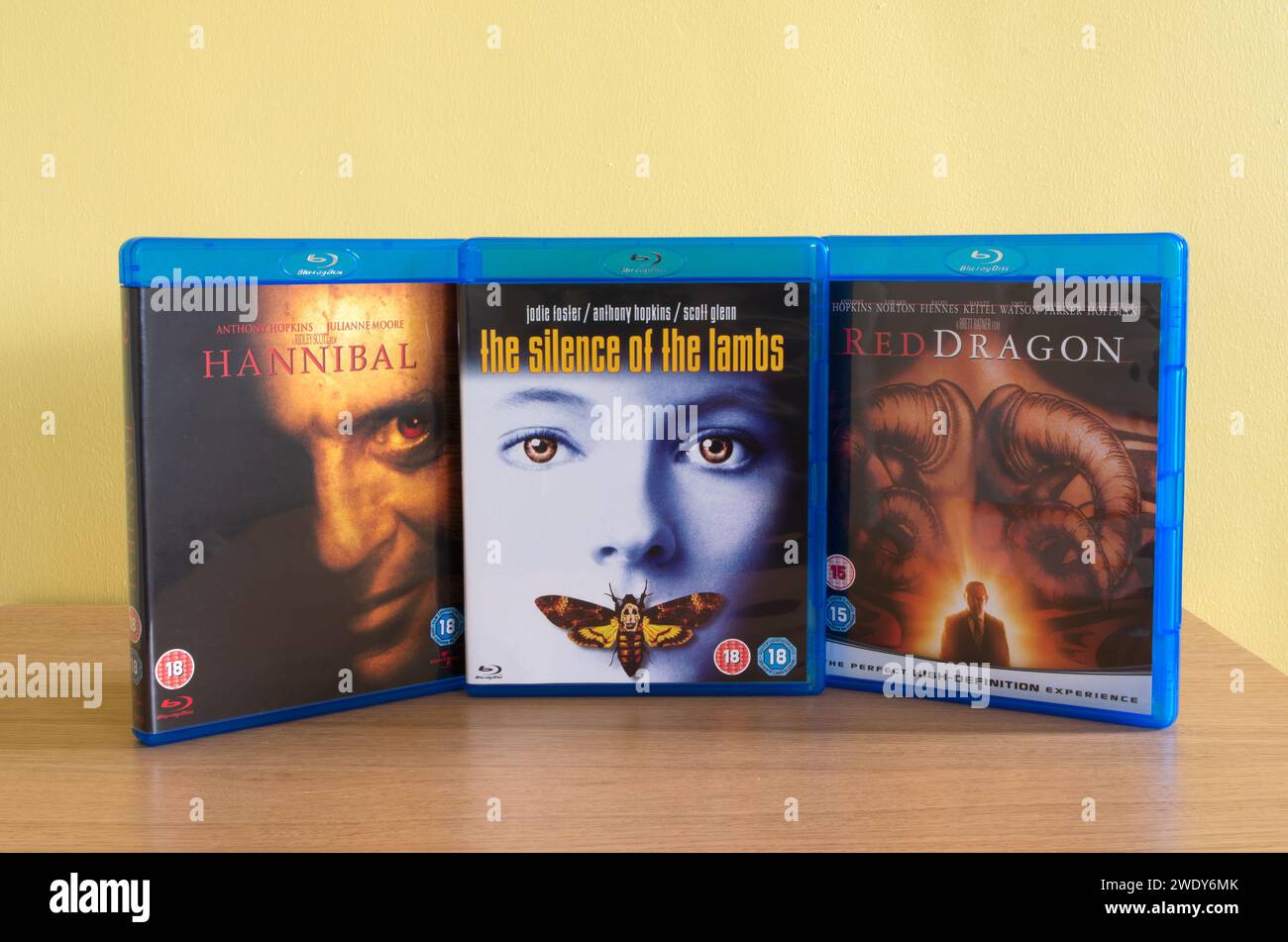 Hannibal Lecter Trilogy Films Including Hannibal, Silence Of The Lambs ...