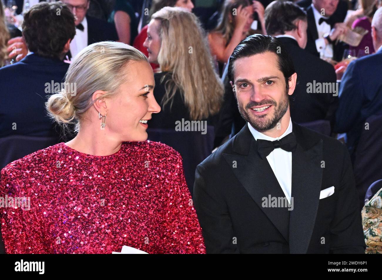 STOCKHOLM, SWEDEN 20240122Swedish swimmer Sarah Sjostrom and Prince ...