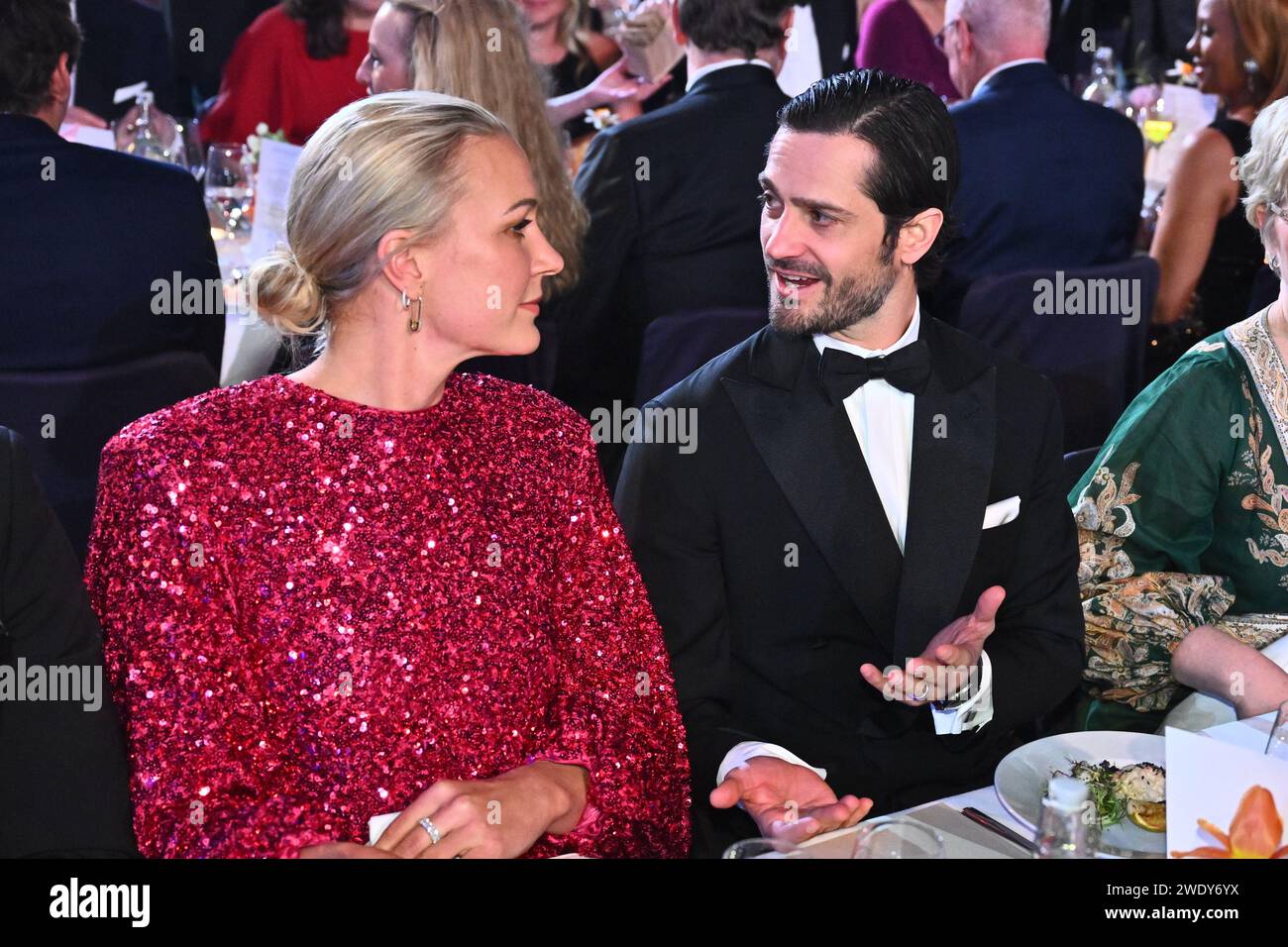 STOCKHOLM, SWEDEN 20240122Swedish swimmer Sarah Sjostrom and Prince ...