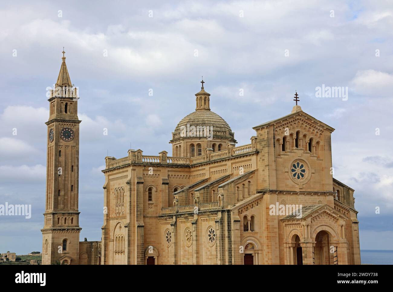 Ta Pinu Basilica known as the Church of Miracles in Gozo Stock Photo ...