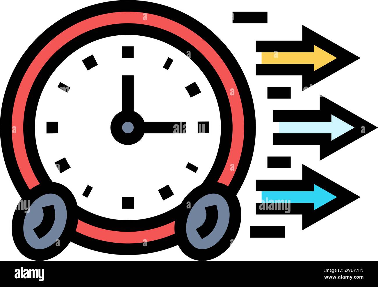 timeboxing time management color icon vector illustration Stock Vector ...