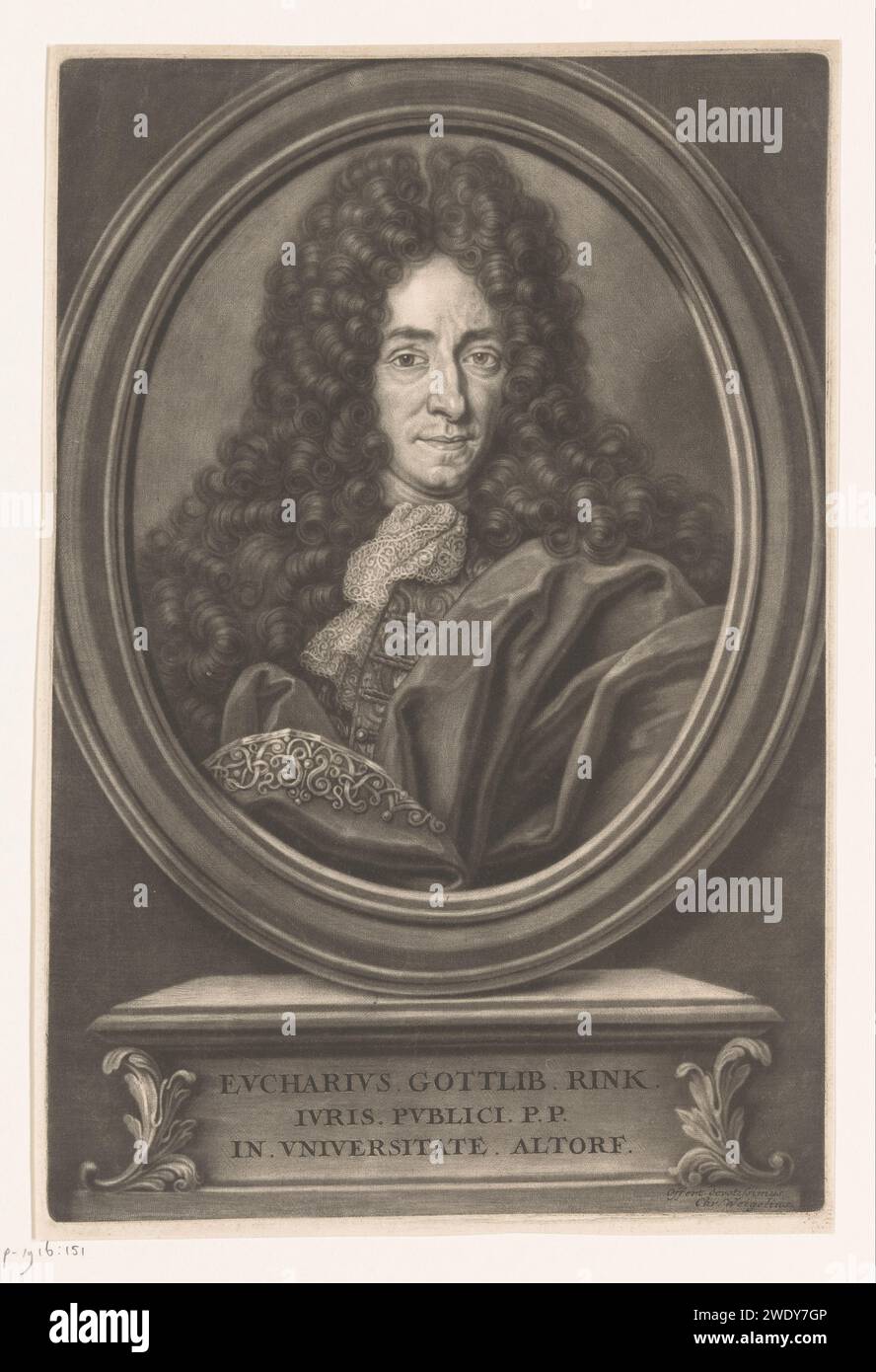 PortraT van Eucharius Gottlieb Rink, Christoph Weigel, 1680 - 1725 ...