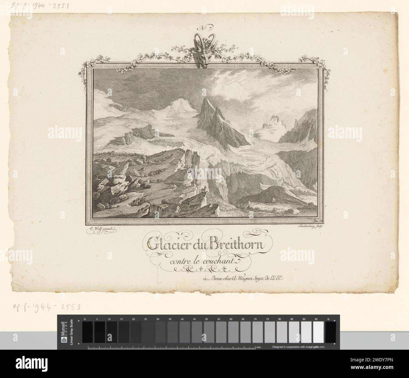 View of the Breithorn, Johann Rudolph Schellenberg, After Caspar Wolf ...