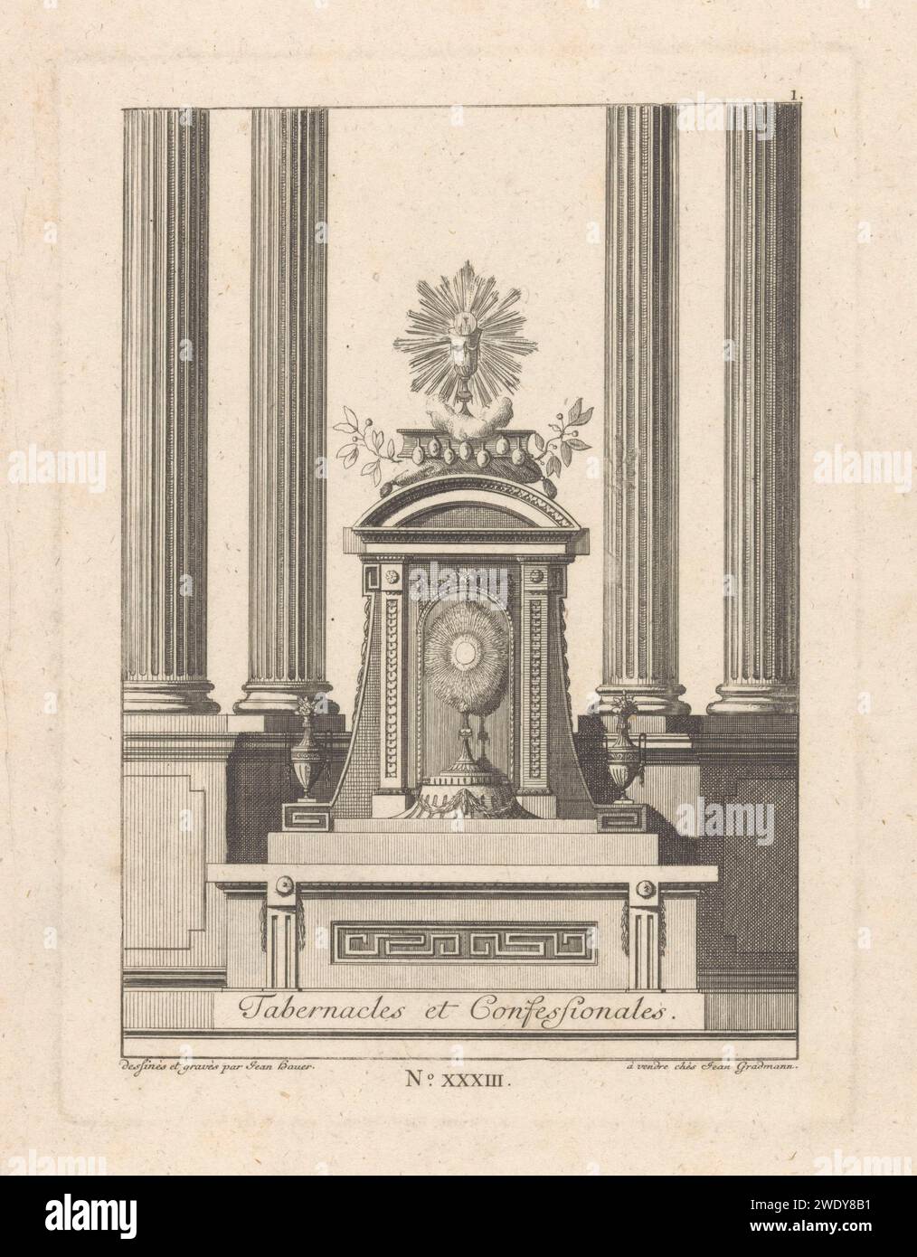 Tabernakel with liturgical vascular work, Johann Thomas Hauer, 1780 ...