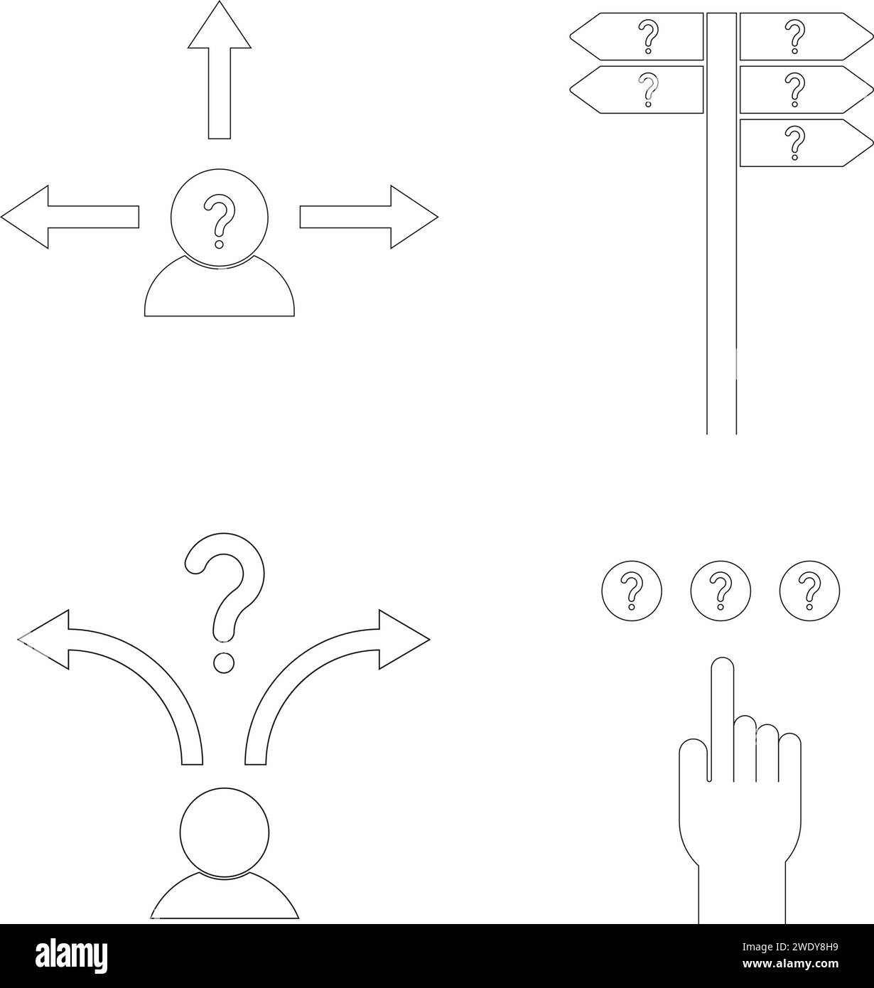 Difficult choice icon vector illustration design Stock Vector Image & Art - Alamy