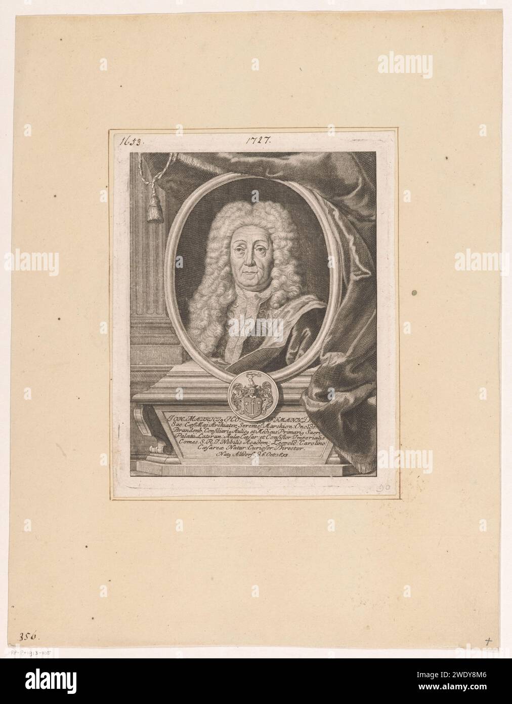 Portrait van Johann Moritz Hoffmann, Georg Lichtensteger, 1710 - 1781 ...