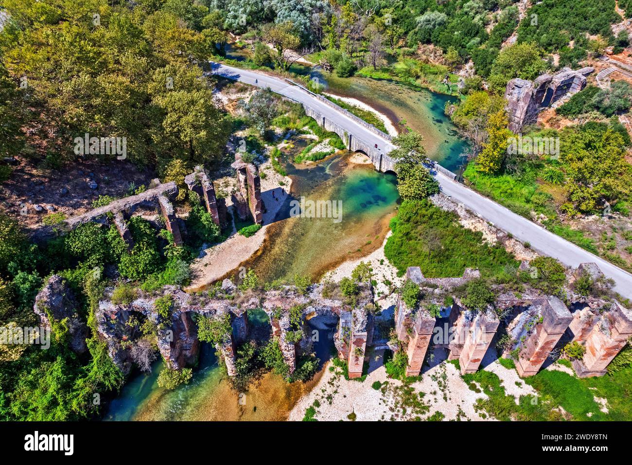 Aerial view archaeological site of agios georgios hi-res stock ...