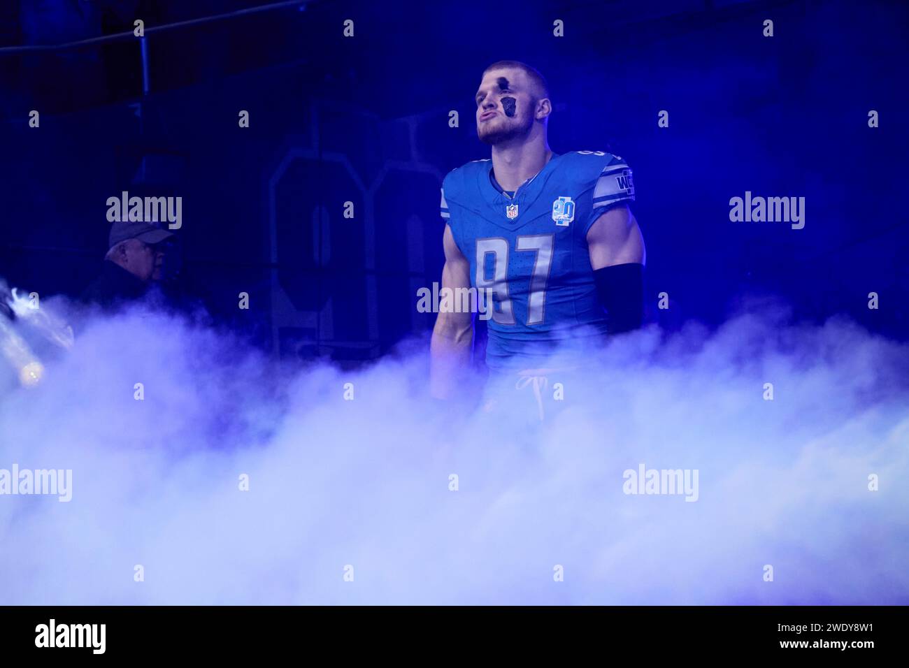Detroit Lions defensive end Aidan Hutchinson (97) during player ...